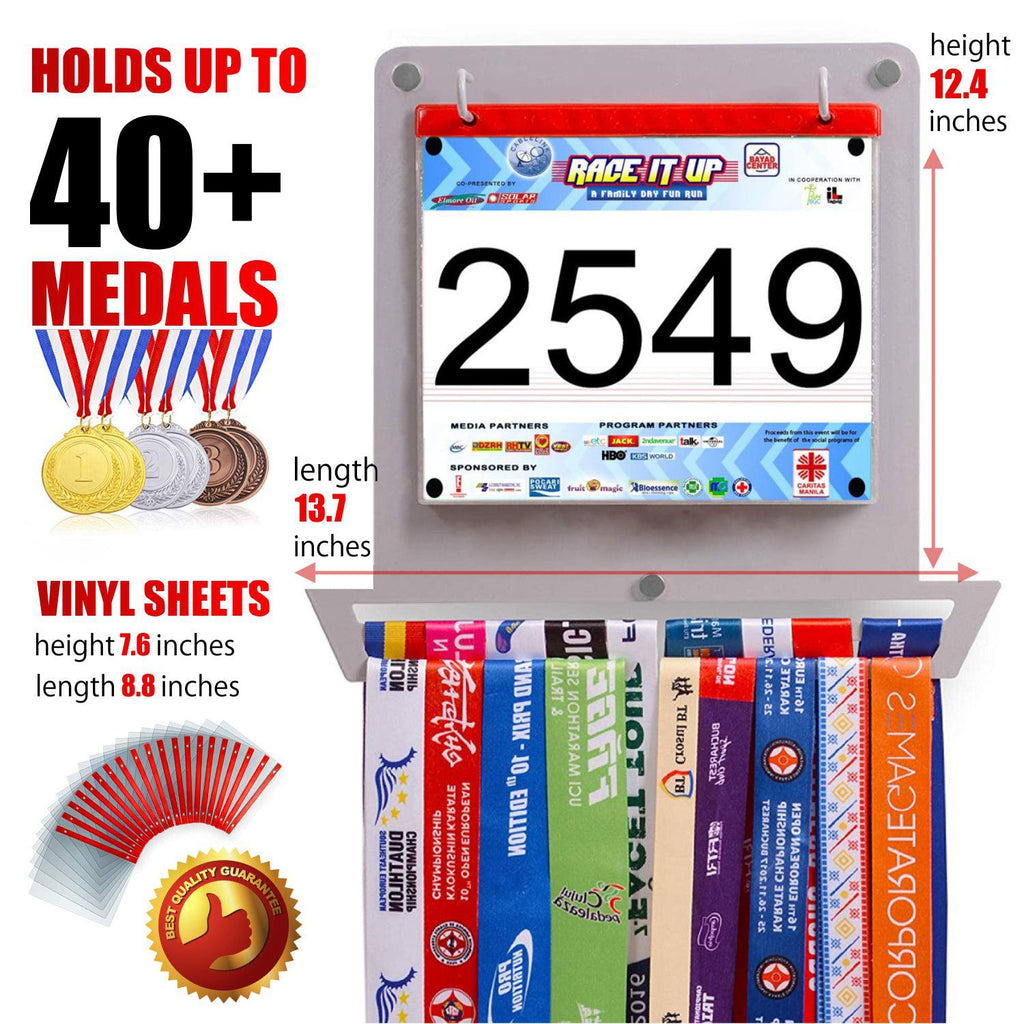 Race Bib Holder + Medal Hanger Display Rack V1 | Victory Hangers®