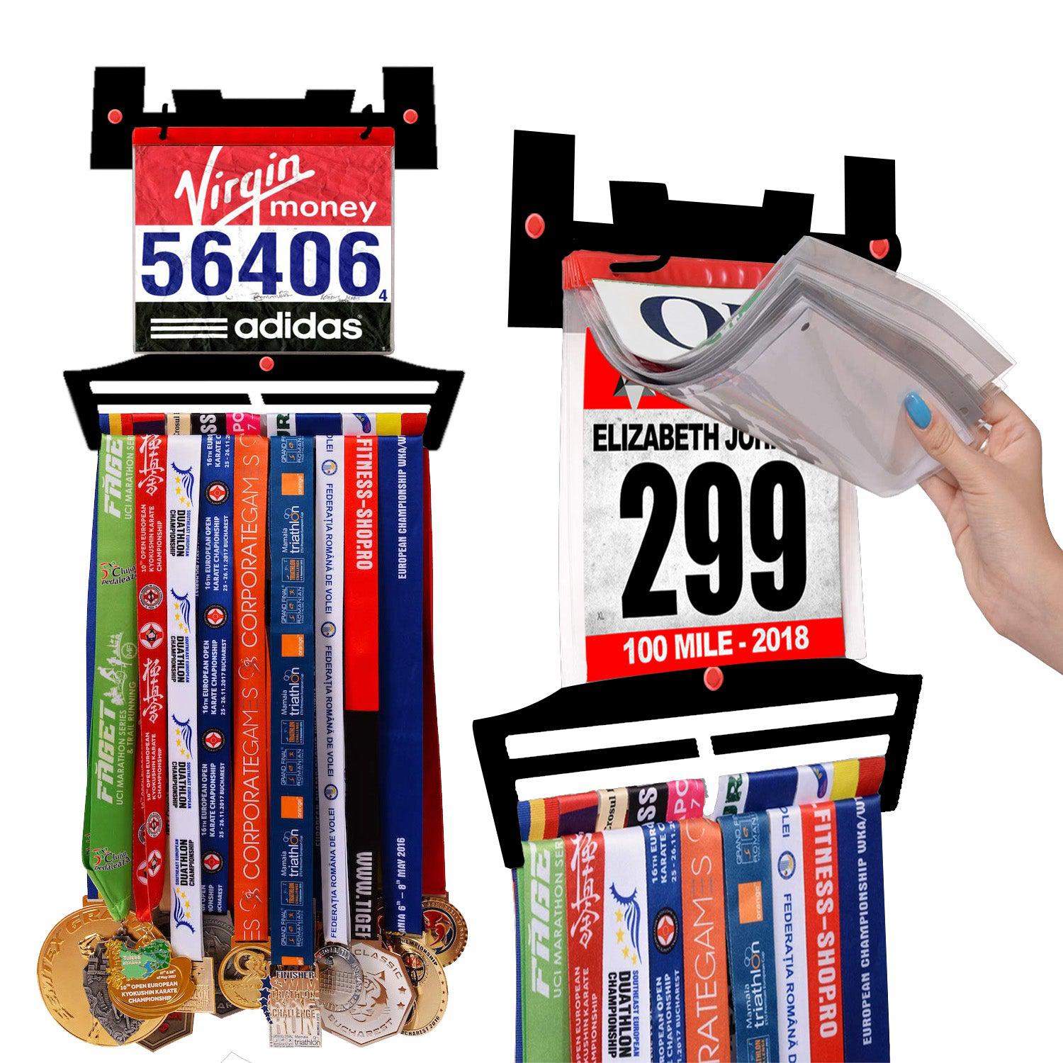 Race Bib Holder + Medal Hanger Display Rack V2 | Victory Hangers®